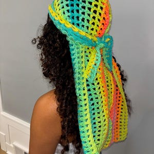 Taste the Rainbow Crochet Durag/du'y: Customizable Pride Headwrap - Etsy