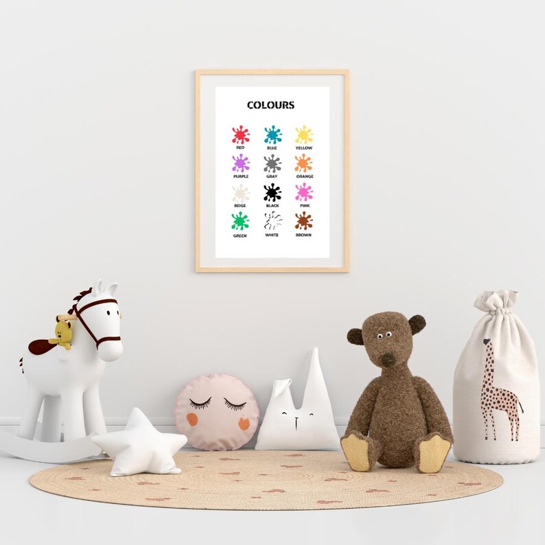 Printable Color Chart for Learning and Decorating Perfect for Kids ...