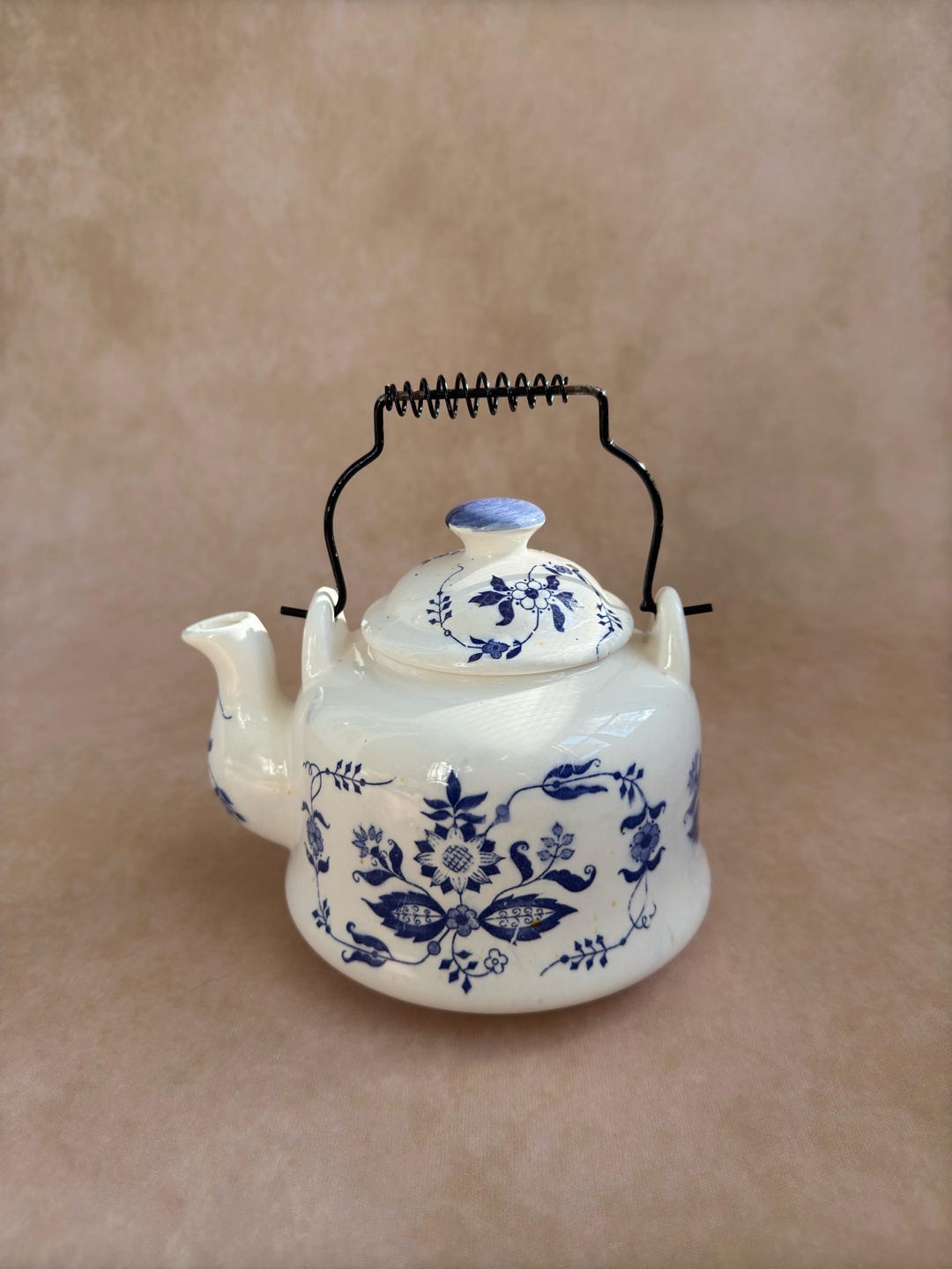 Vintage Delftware Blue & White Ceramic Teapot With Handle Nevco Japan ...