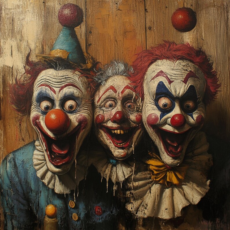 Clowns - Old Fashion Carnival Clowns - Etsy