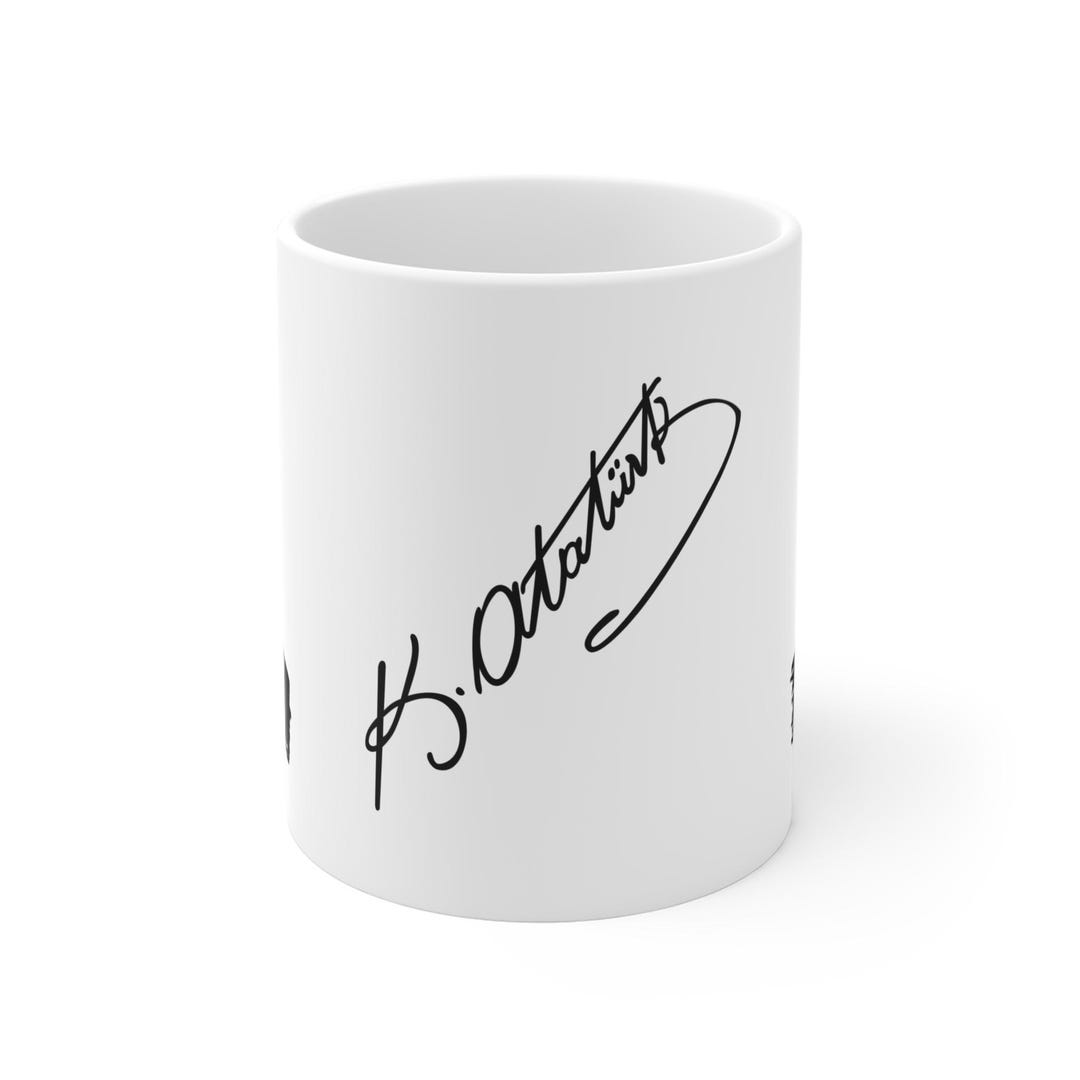 Atatürk Portreli Kupa, Turkish Leader Portrait Mug, Republic of Turkey ...