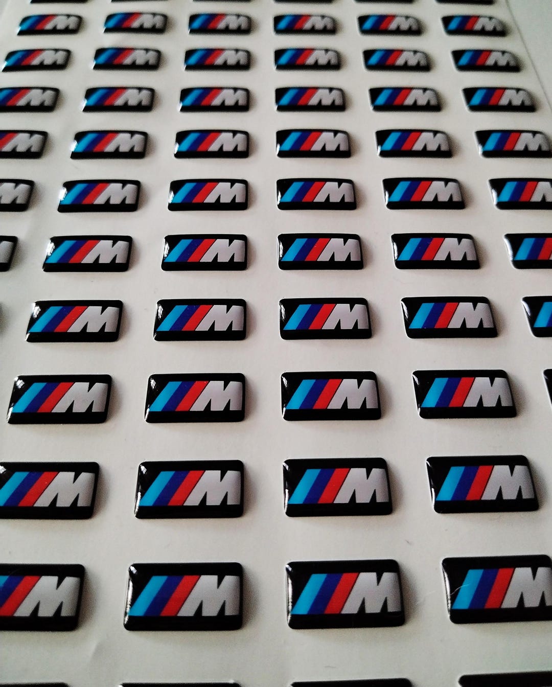 10 X BMW M SPORT Alloy Wheel Domed Gel Badge Sticker Emblem Decal BMW ...
