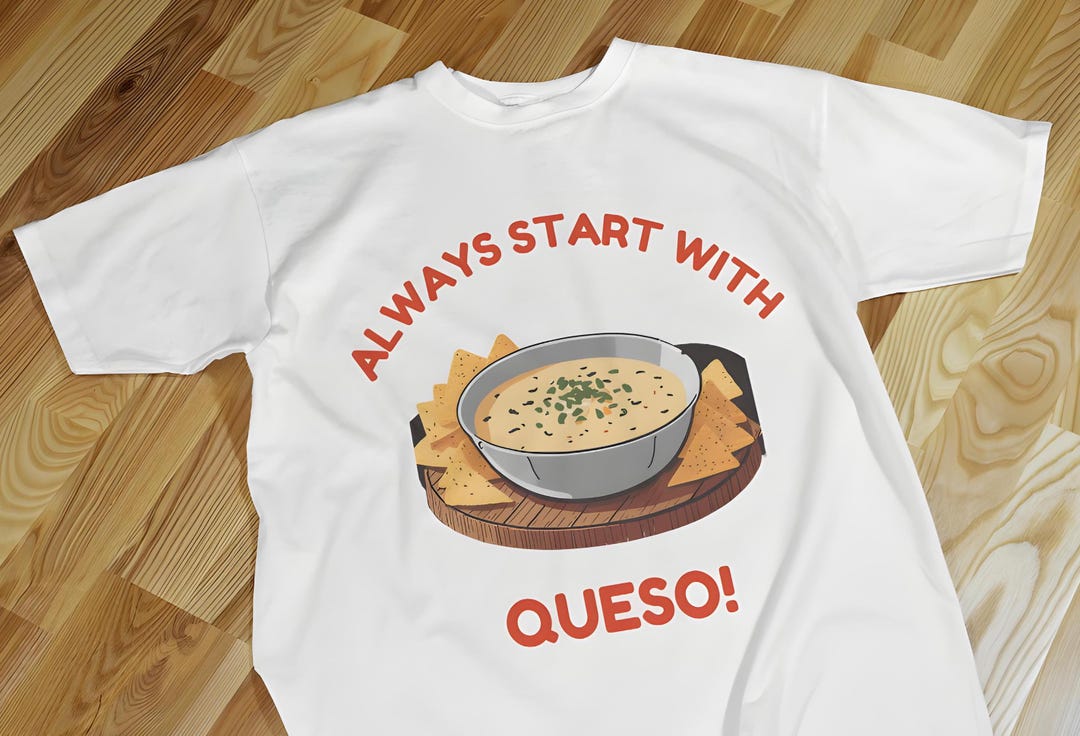 Funny Queso Unisex Heavy Cotton Tee Perfect for Food Lovers, Birthday ...
