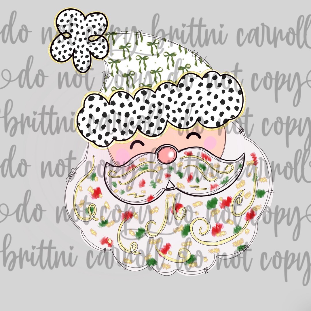 Santa Png, Christmas Png, Glitter Png,hat Png,sublmiation - Etsy