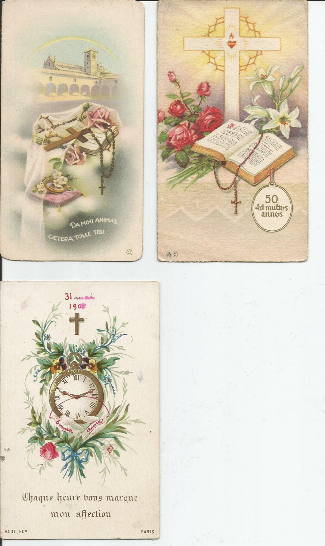 Three Old Holy Cards - Etsy
