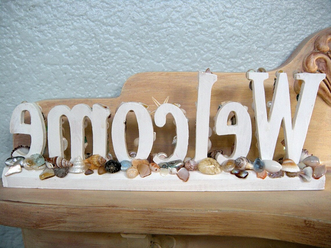 Seashell welcome Sign - Etsy