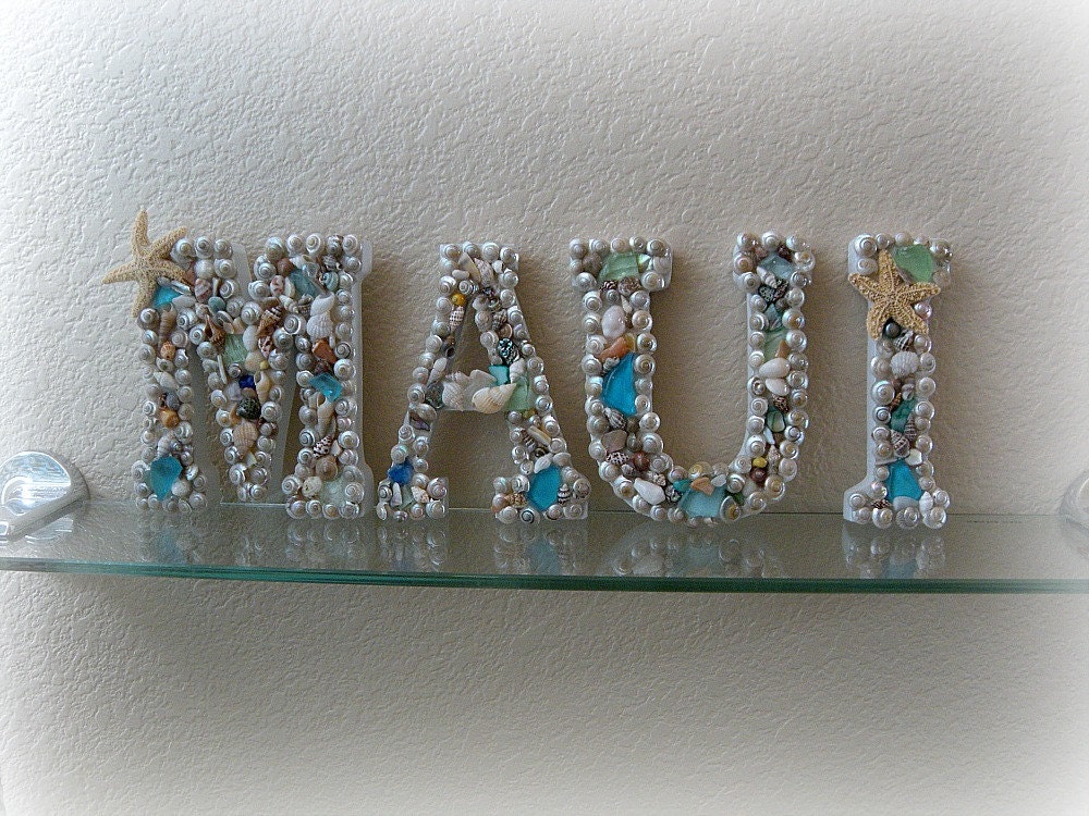 MAUI Seashell Letters - Etsy