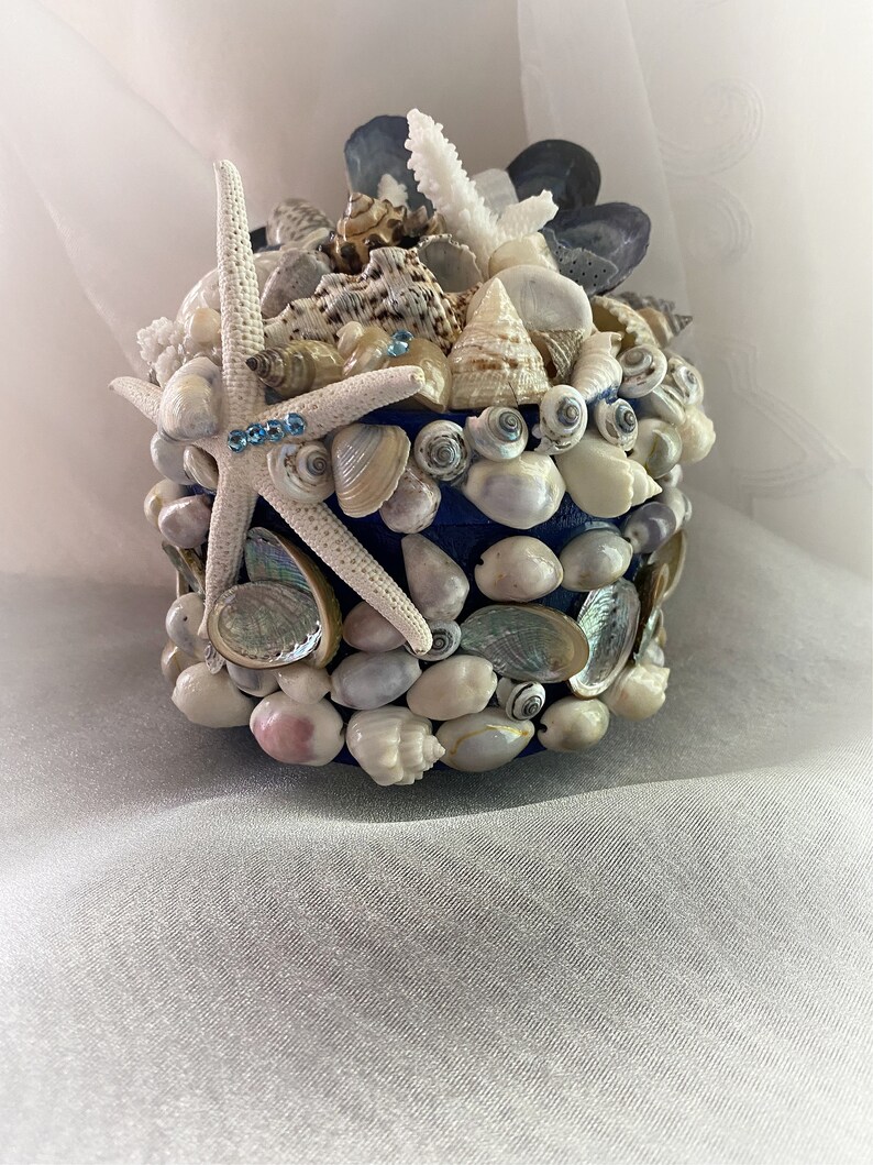 Blue Ocean Mussel Shell, White Starfish Box - Etsy