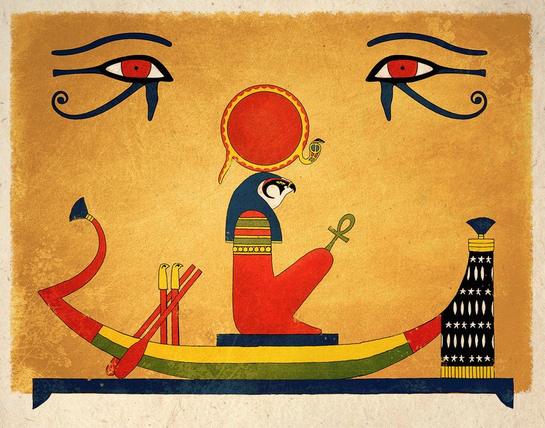 Ancient Egyptian Art Print Sun God Ra Wall Decor - Etsy