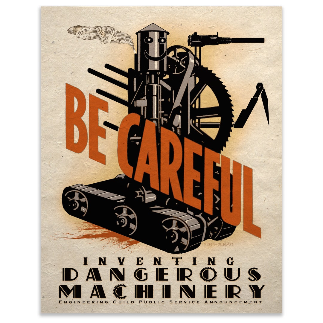 Steampunk Art Print Dangerous Machine Wall Decor - Etsy
