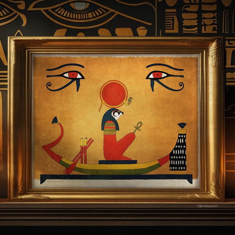 Ancient Egyptian Art Print Sun God Ra Wall Decor - Etsy Australia