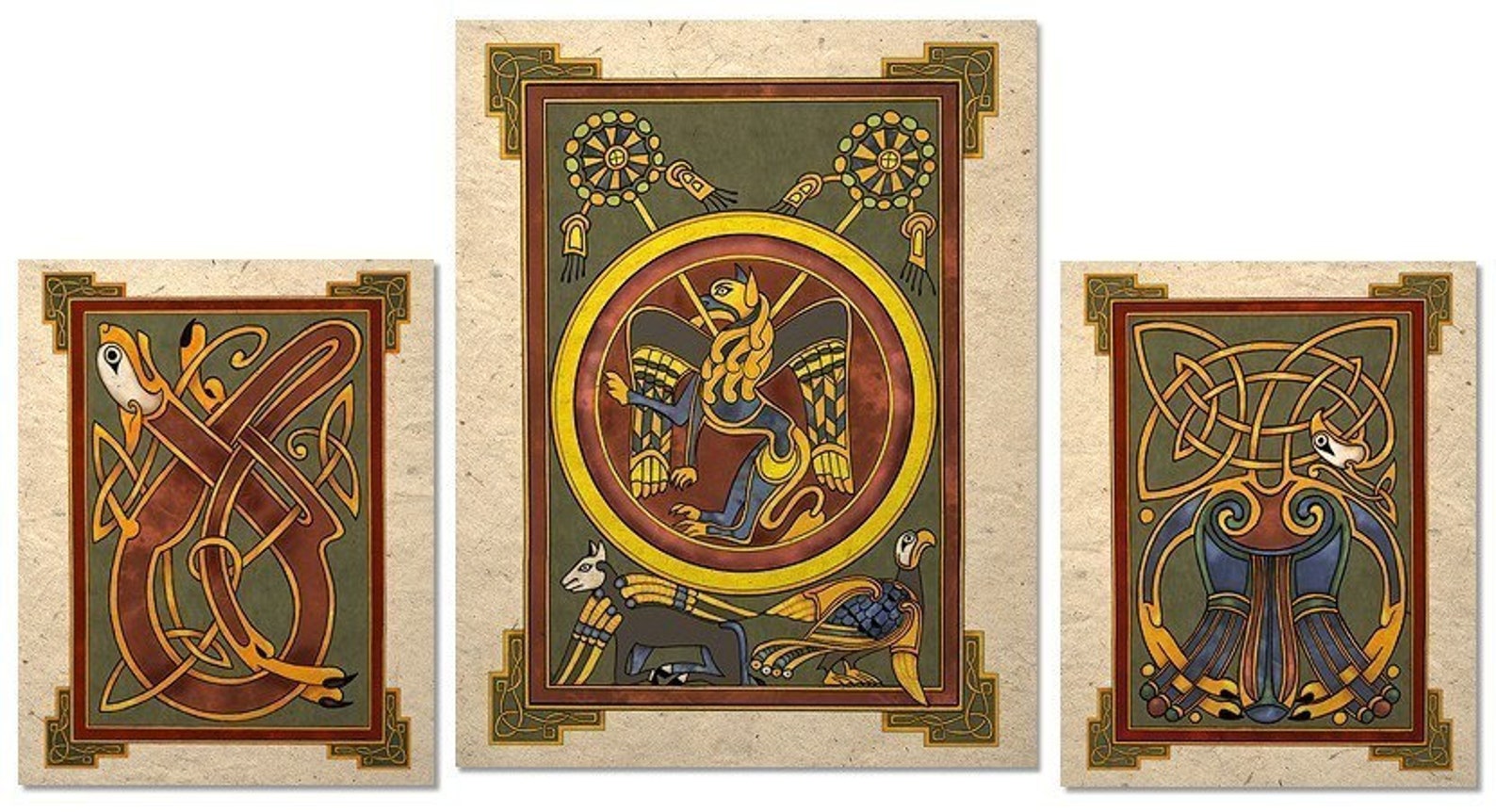 Book of Kells Celtic Art Prints Wall Decor | Etsy