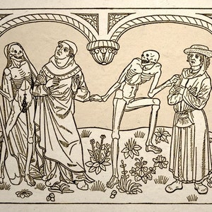Dance Macabre Gothic Medieval Art Print Set - Etsy