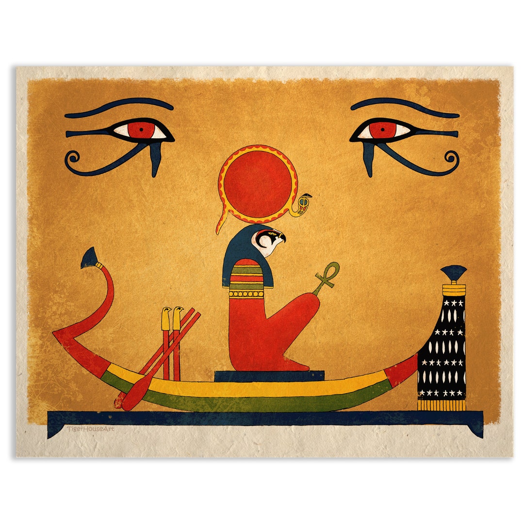 Ancient Egyptian Art Print Sun God Ra Wall Decor - Etsy