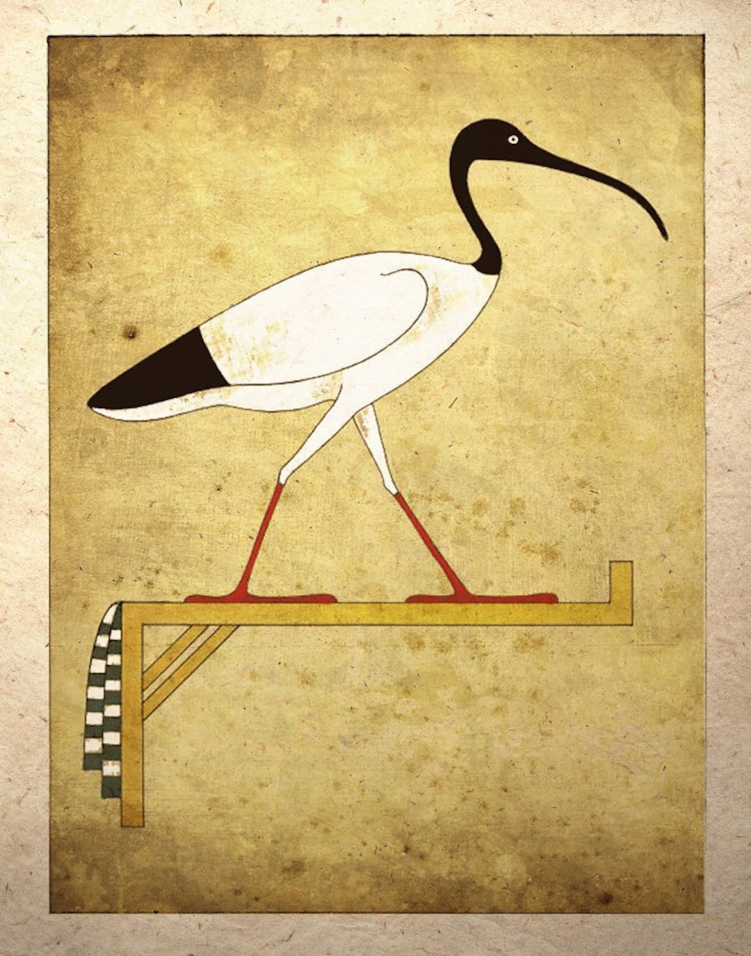 Egyptian Art Print Ibis of Thoth Hieroglyph - Etsy
