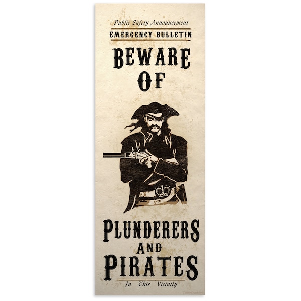 Beware Pirate Sign - Etsy