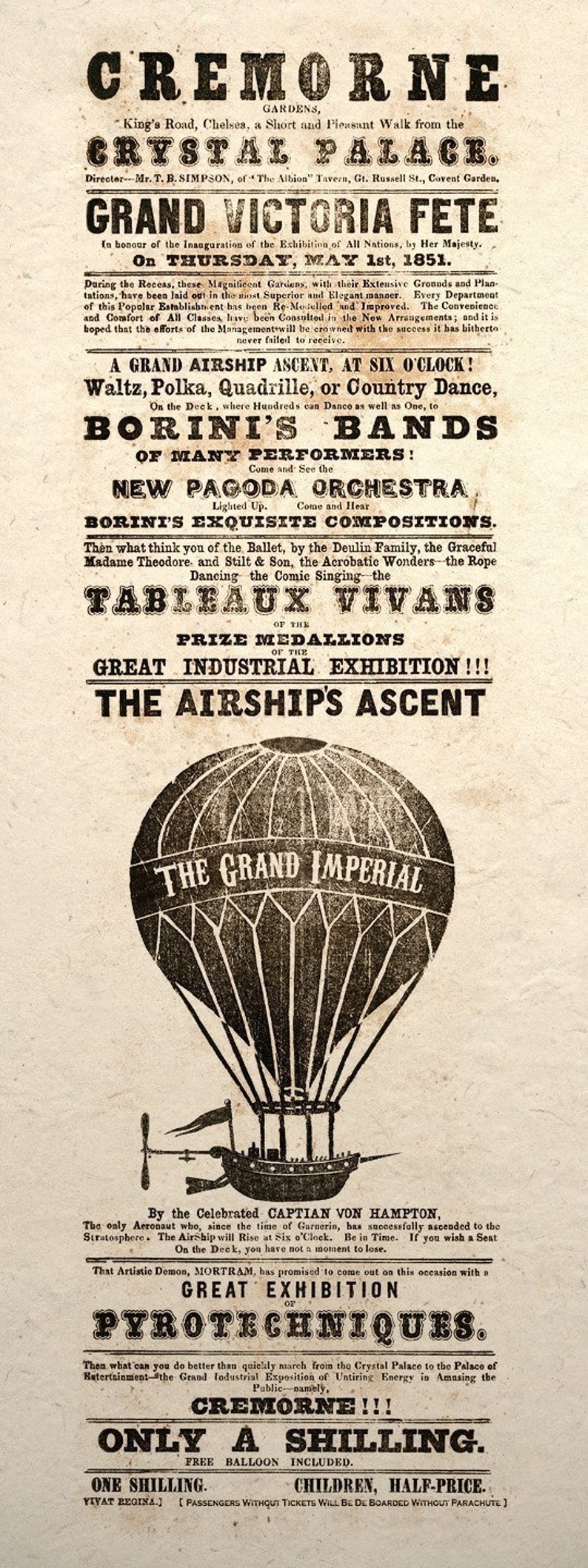 Steampunk Airship Art Poster Print Ship Ascent - Etsy UK
