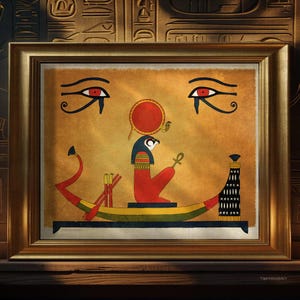 Ancient Egyptian Art Print Sun God Ra Wall Decor - Etsy Australia