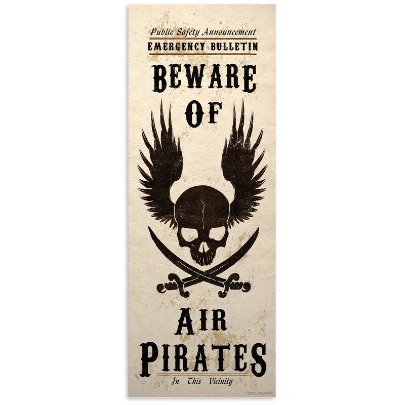 Beware Pirate Sign - Etsy