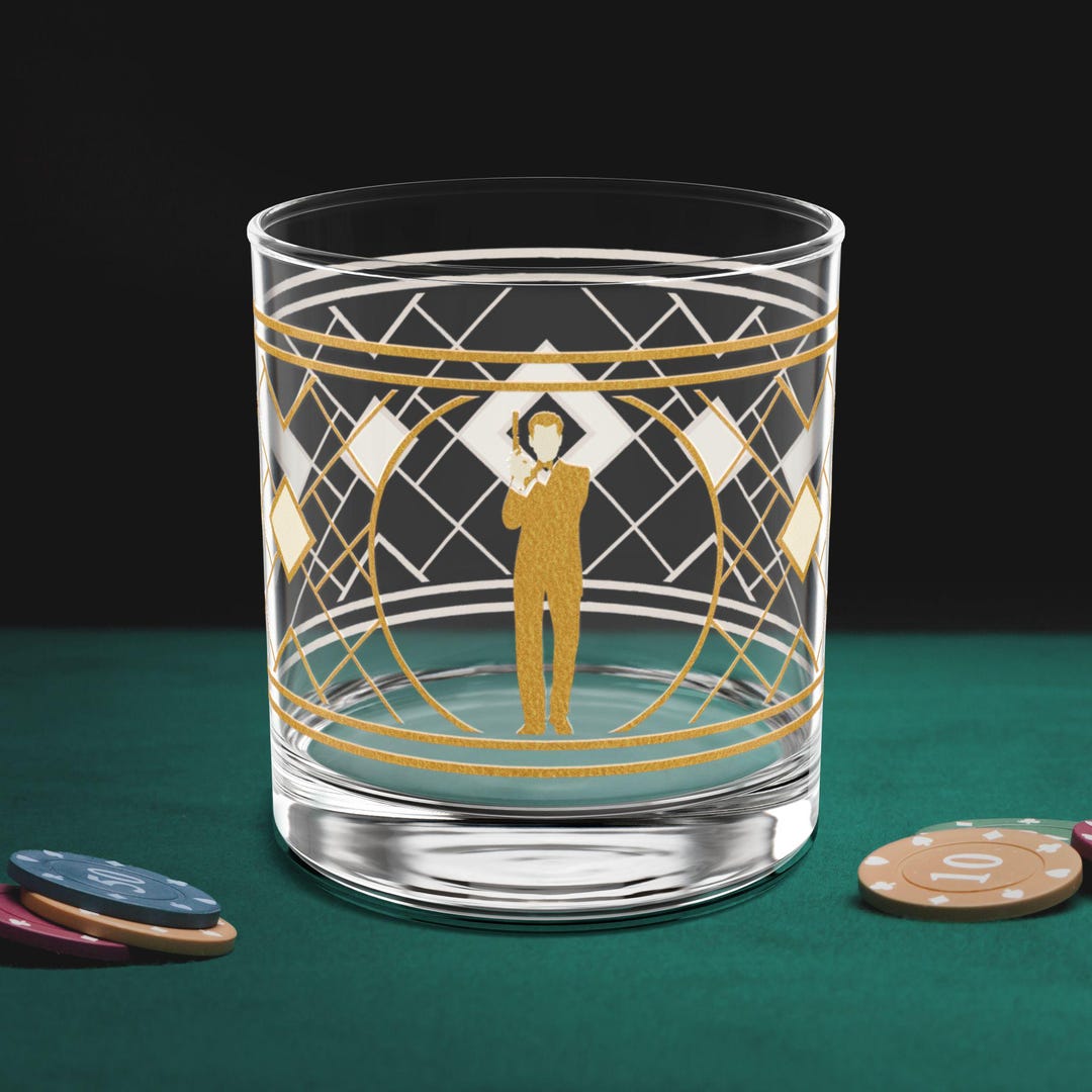 James Bond 007 - Pierce Brosnan Era Rocks Glass, Whiskey Glass, Unique ...