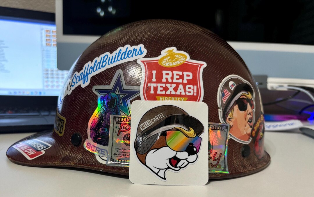 Hard Hat Sticker Durable Laminated Air Released Vinyl Waterproof Sun ...