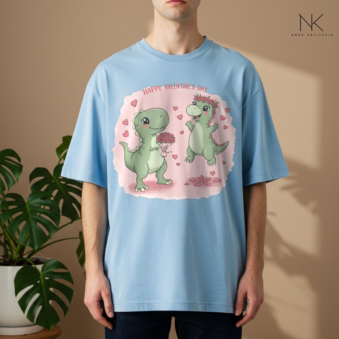 Cute Dinosaur Valentine Digital Download, T-rex Love PNG, Dinosaur ...