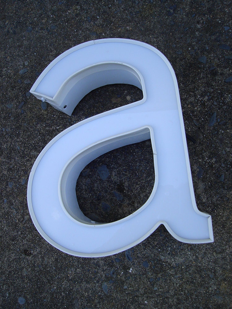 Letter a (large Lowercase A) - Wall Decor - White Decorative Type Art ...