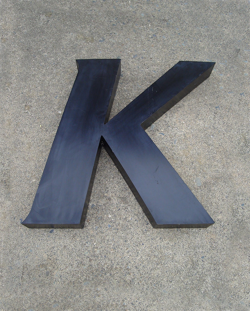 Letter K (large Uppercase Letter) - Black Letter Wall Decor ...