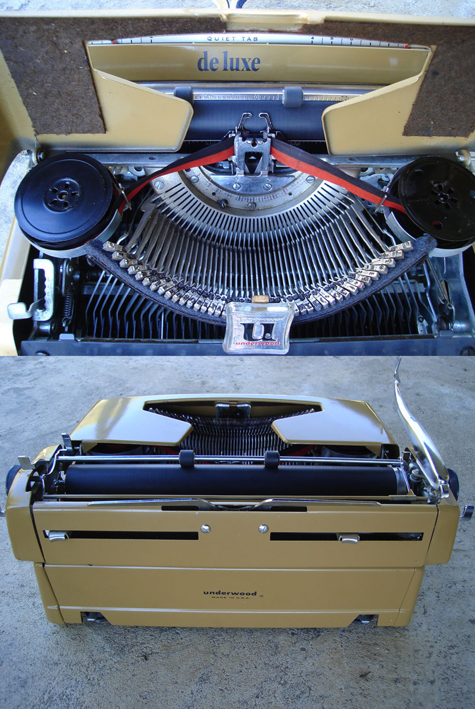 Underwood Golden Touch Portable Typewriter (gold) Professionally ...