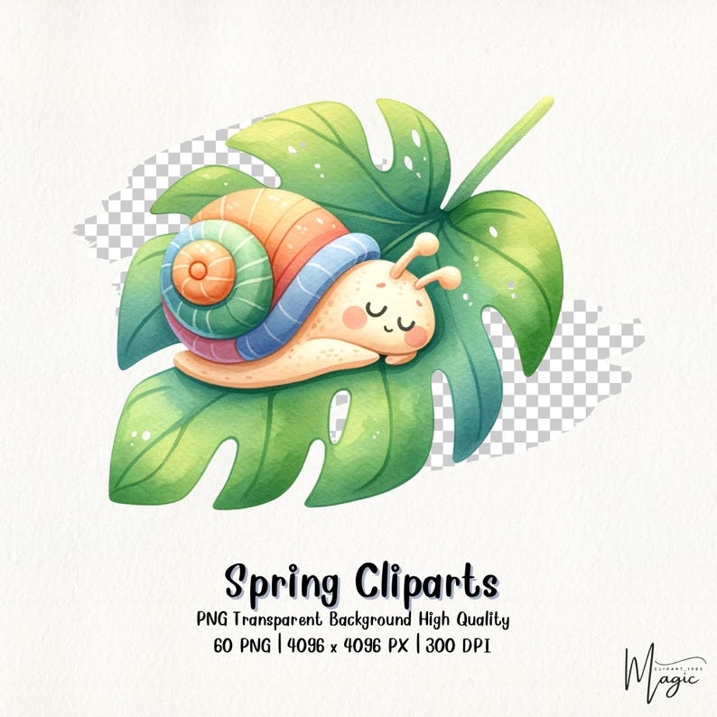 Joyful Bloom – Watercolor Clipart Set for Spring Celebrations - Etsy