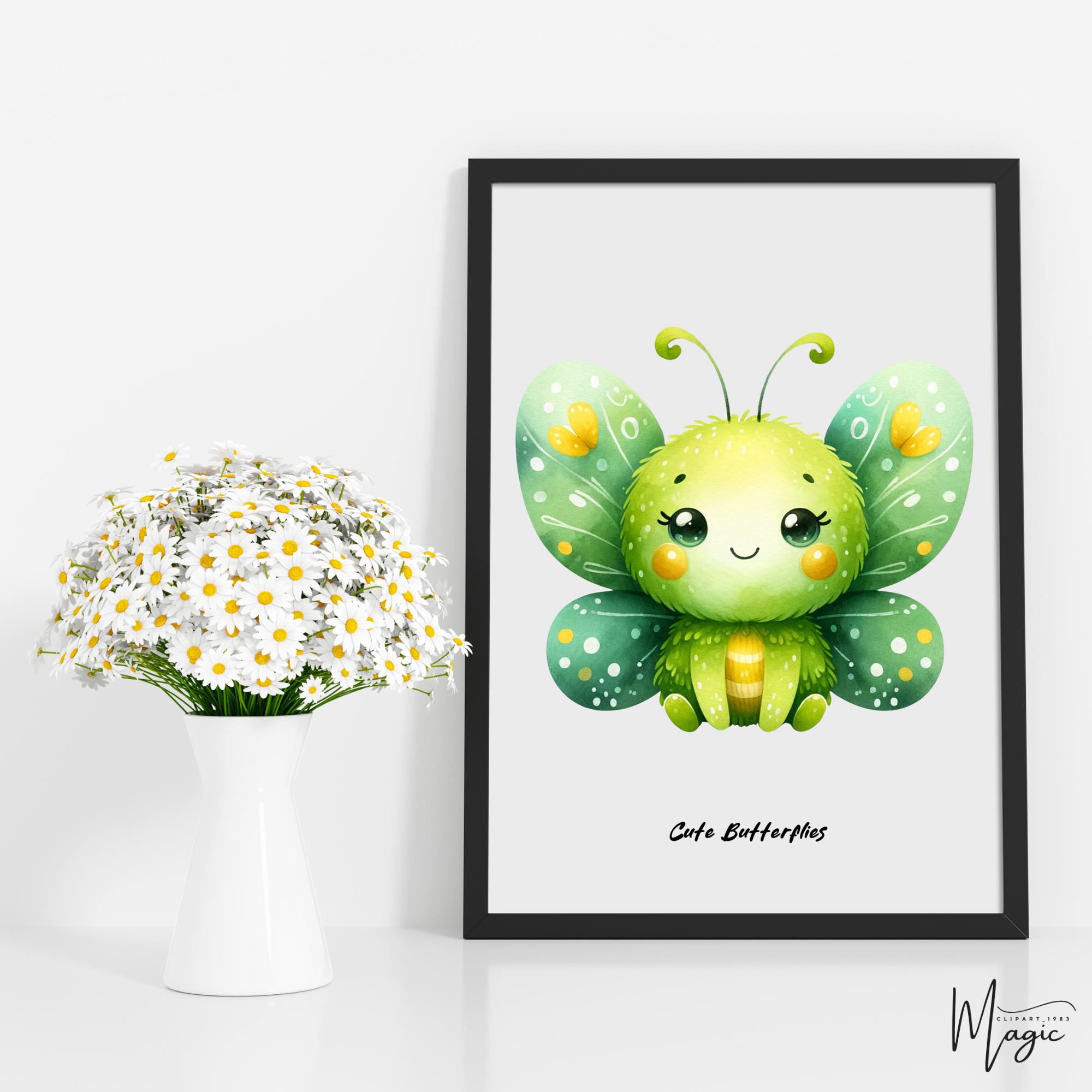 Cute Butterfly Watercolor Clipart, Butterfly PNG, Butterfly Clipart ...