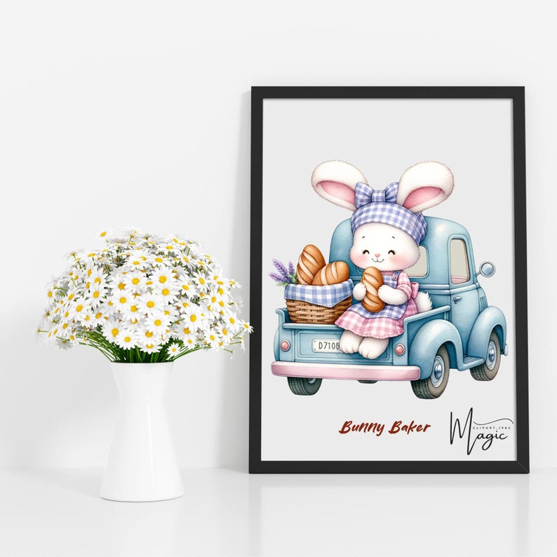 Warm Whimsy – Watercolor Clipart Set of Bunny Bakers - Etsy