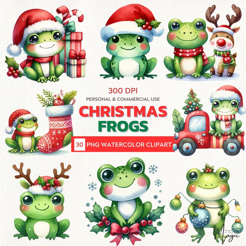 Christmas Frog - Etsy