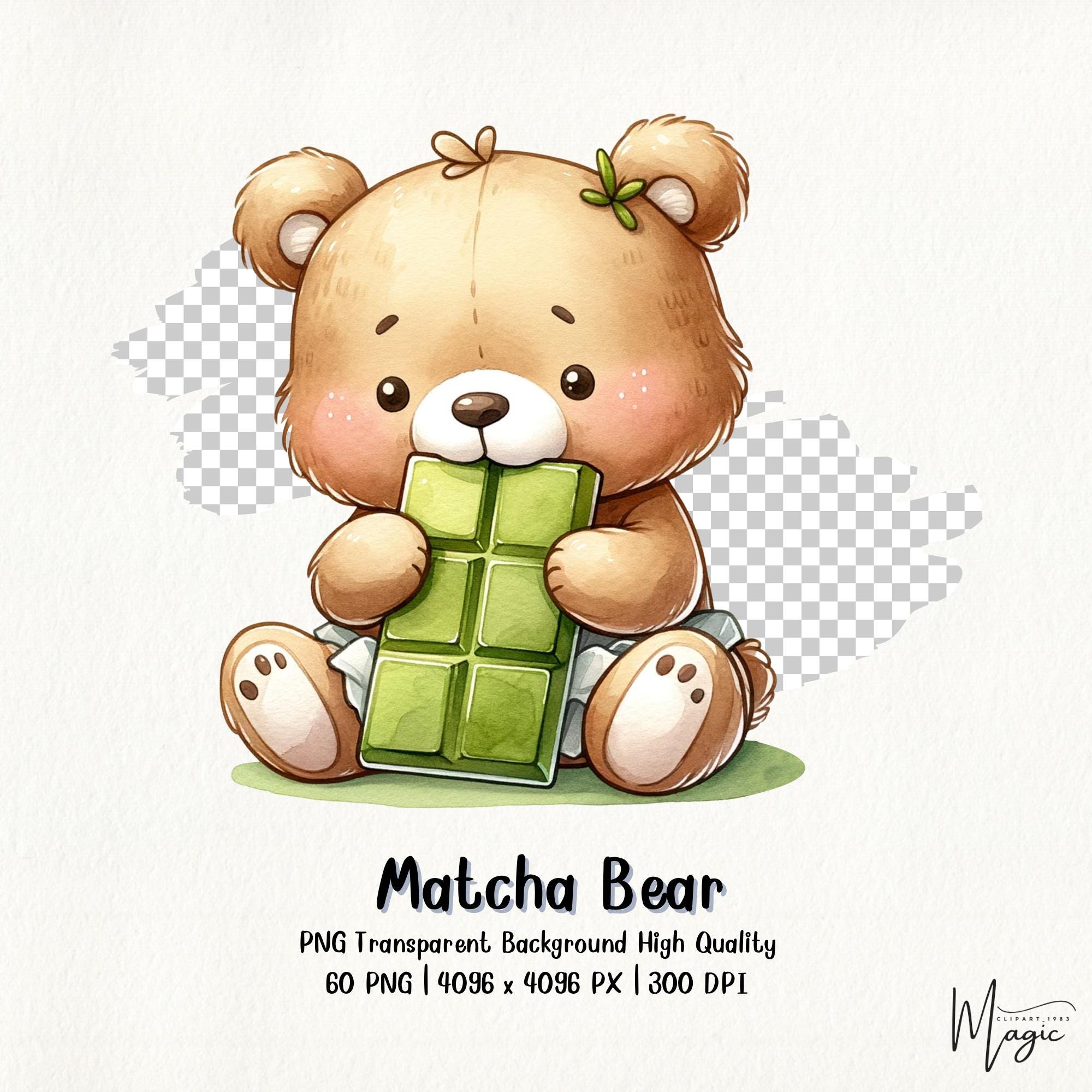 Calm & Cozy – Watercolor Clipart Set of Matcha Bears - Etsy