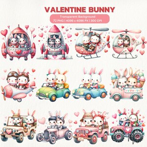 Sweetheart Bunny – Watercolor Clipart Set for Valentine's Day Crafts - Etsy