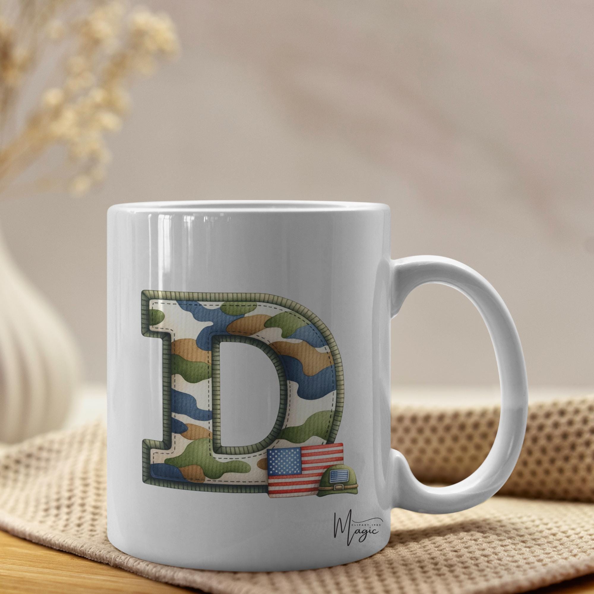 Army Alphabet Watercolor Clipart, Army Letters, Alphabet and Number ...