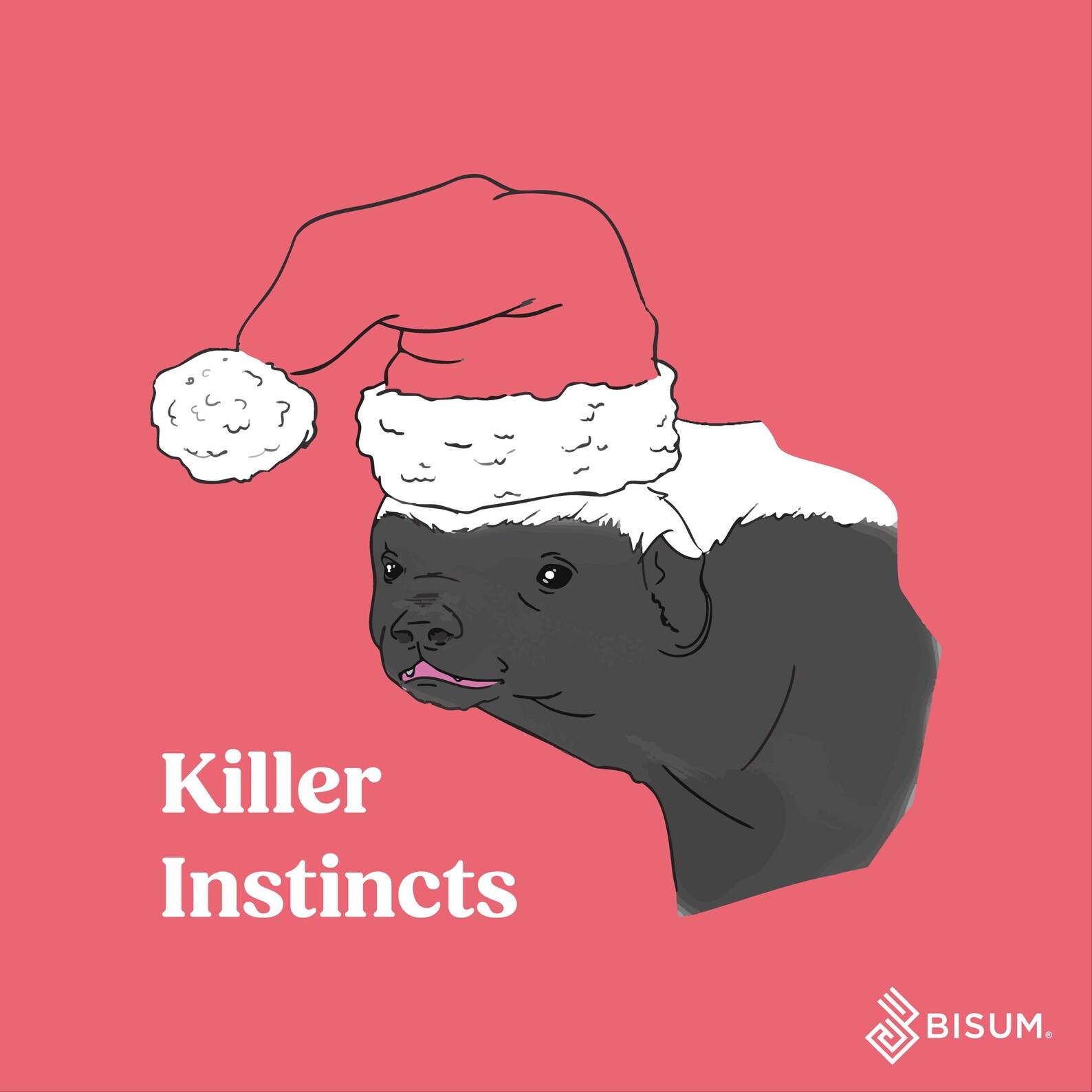 Hand-drawn Illustration of a Christmas Honey Badger | Killer Instincts ...