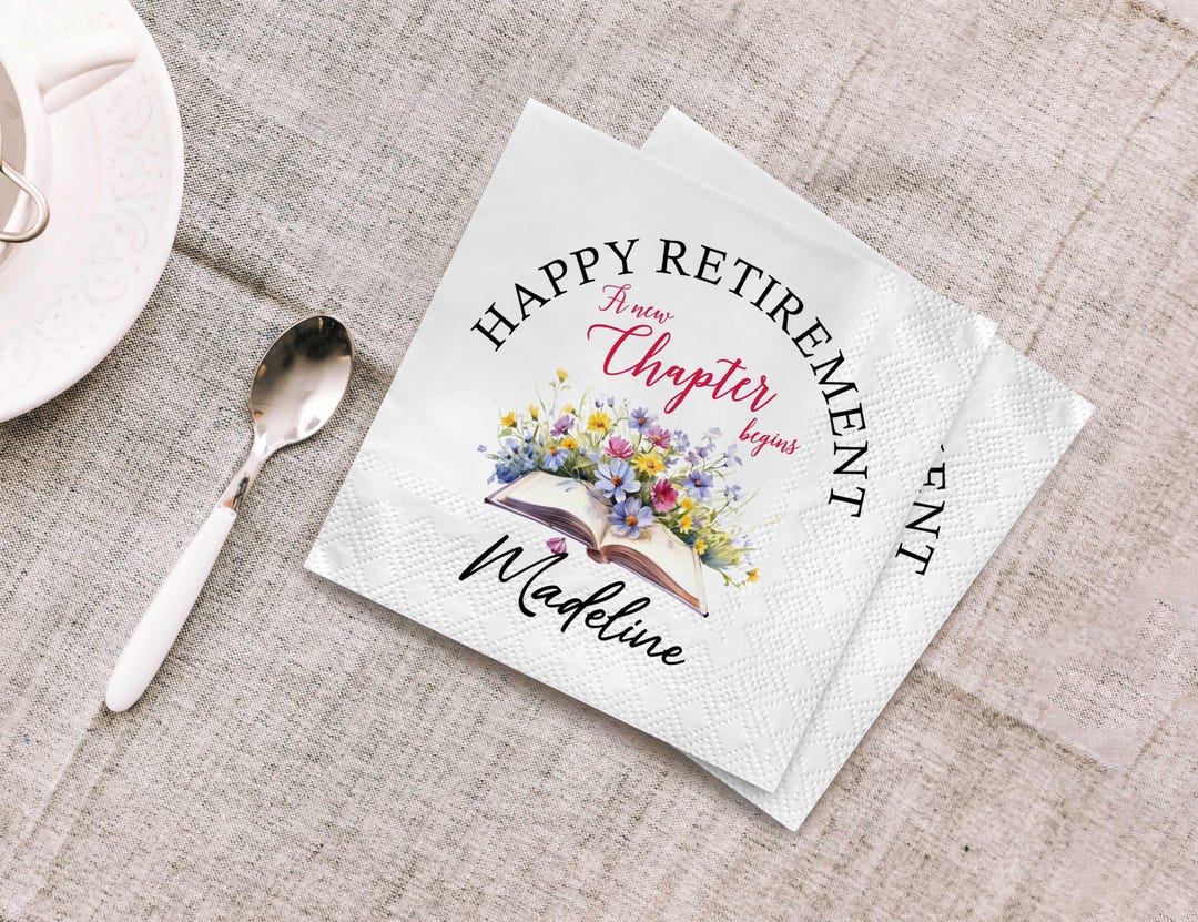 A New Chapter Begins Cocktail Napkins in Bulk/retirement Party Cocktail ...