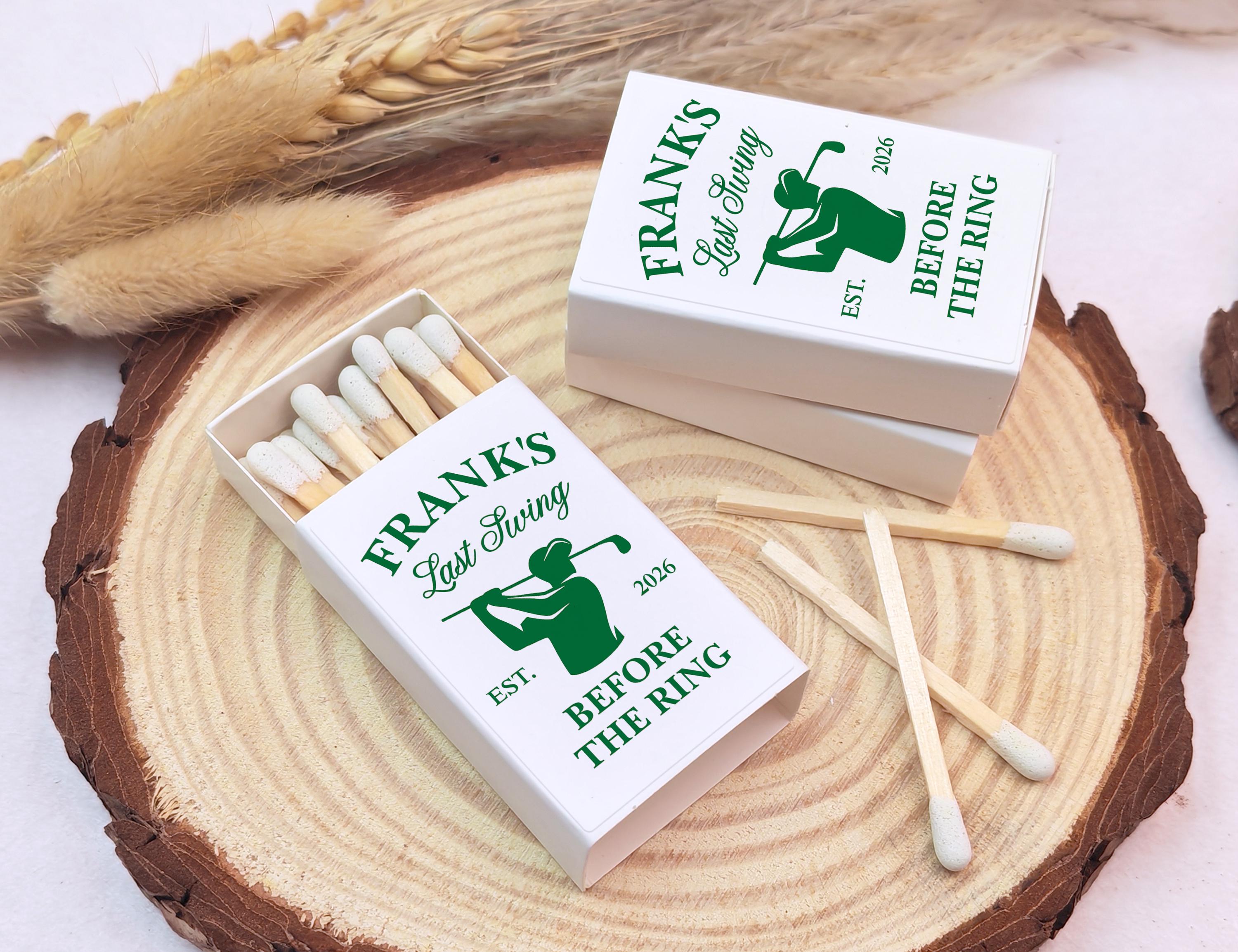 Custom Bachelor Matches, Bulk Golf Matchbox Favors, Last Swing Before ...