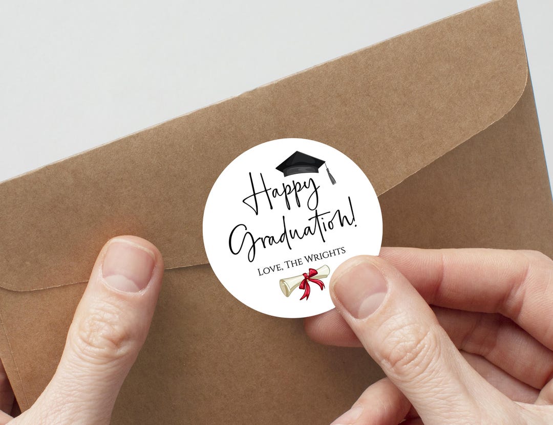 Graduation Hat Stickers/2025 Grad Cap Gift Label/custom Graduation ...