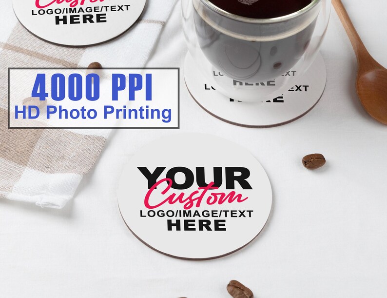 Custom Coasters With Your Logo, Personalized Business Guest Favors ...