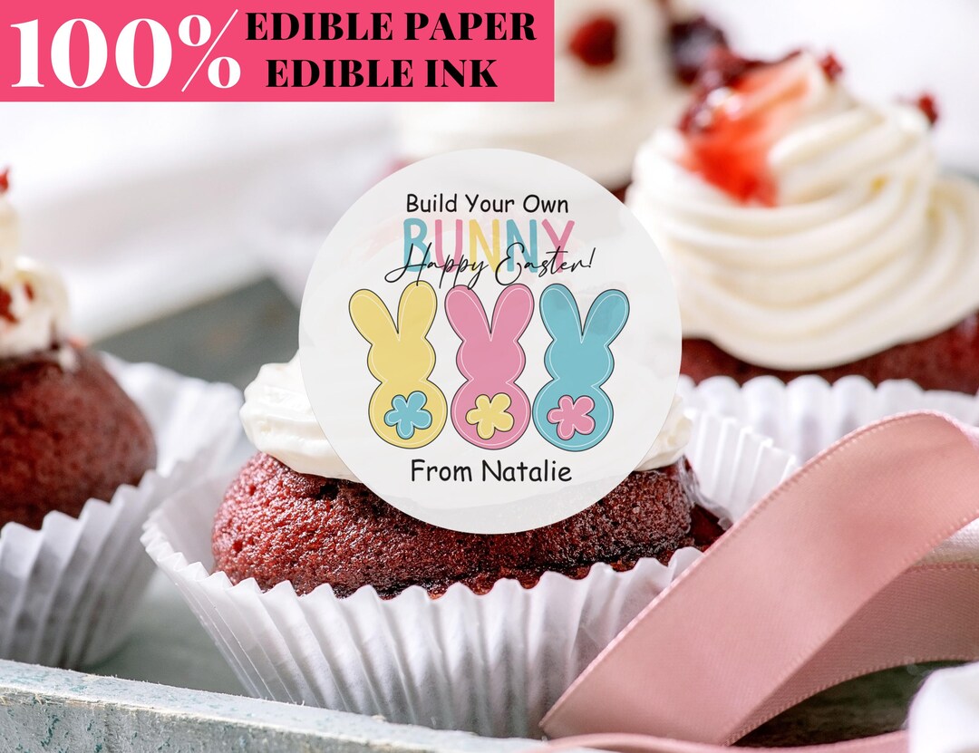 Edible Easter Cupcake Toppers - Build Your Own Bunny/baby Easter Party ...