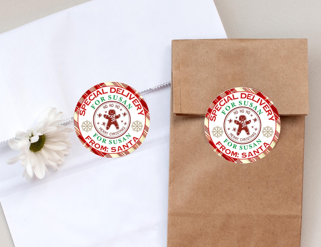 Special Delivery Santa Labels/kids Christmas Labels/santa Gift Tags ...