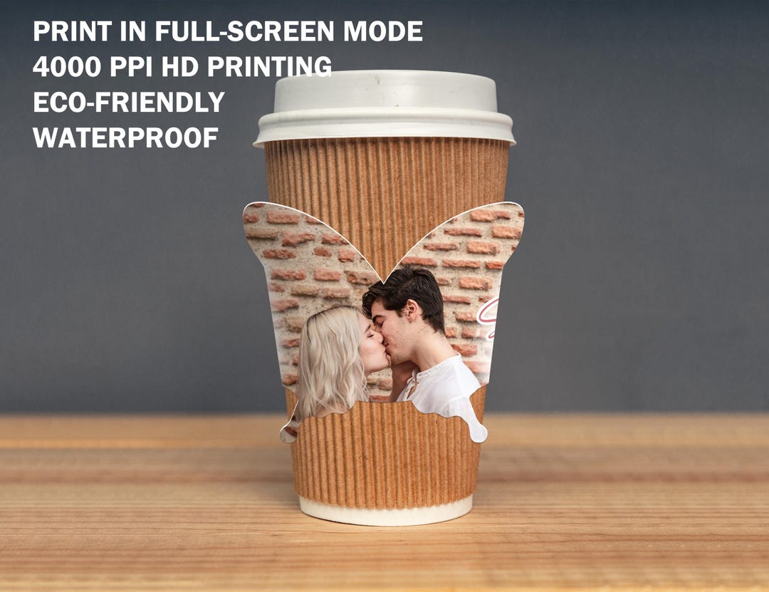 Custom Paper Coffee Cup Sleeve for Wedding Favors Valentines ...