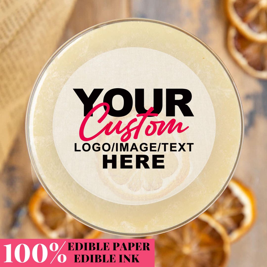Custom Logo Cocktail Toppers for Garnish Lovers, Edible Photo Toppers ...