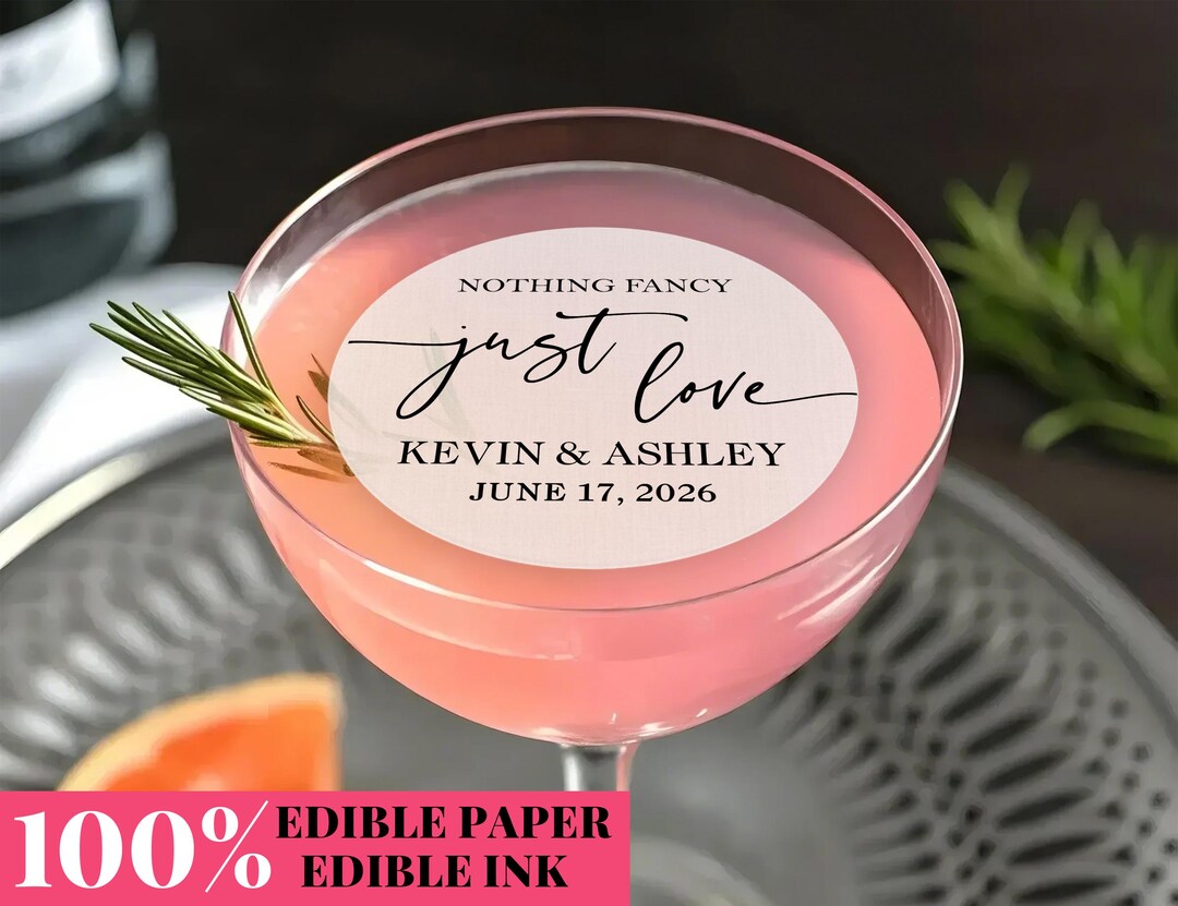 Edible Cocktail Toppers for Wedding/custom Wedding Drink Toppers ...