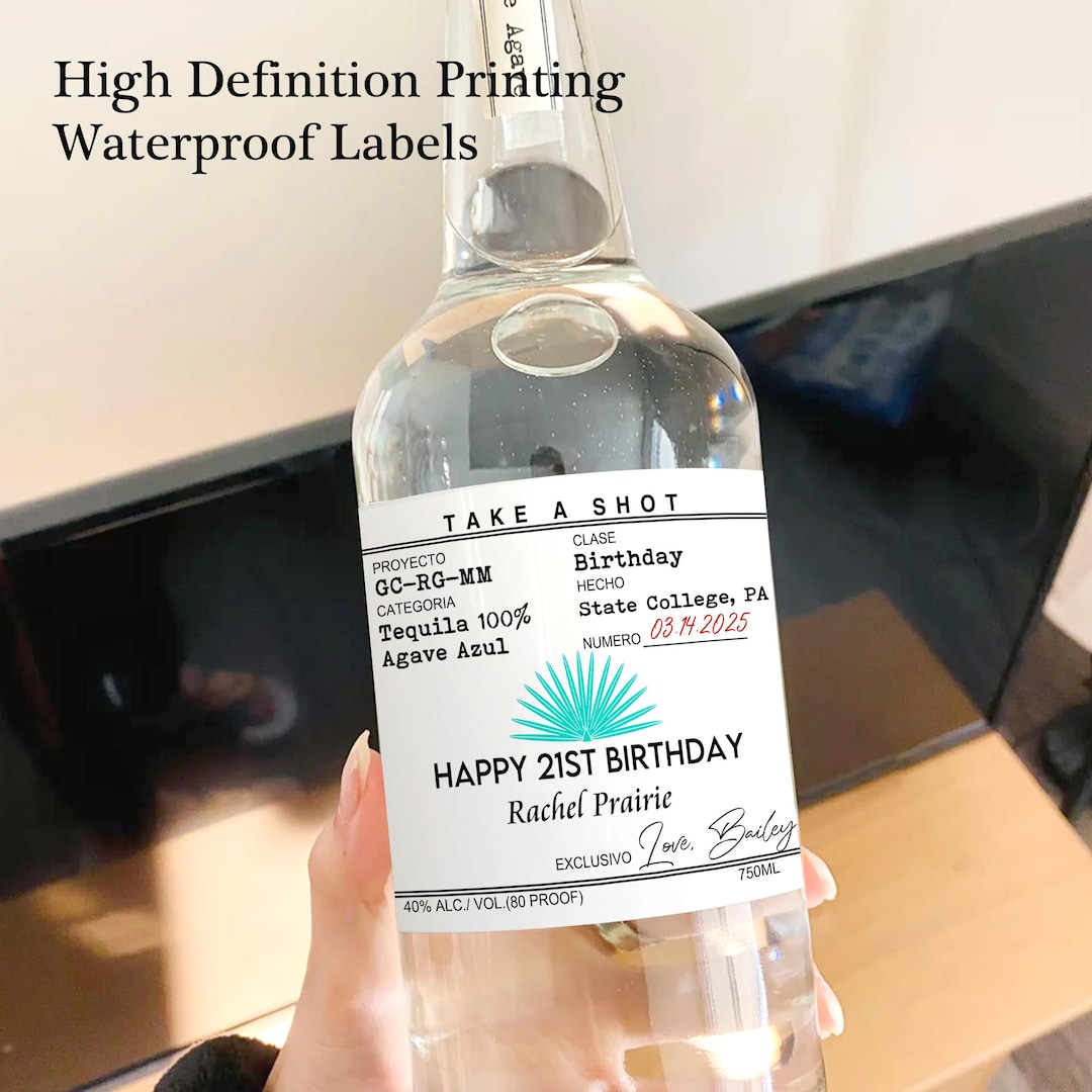 Casamigos Birthday Tequila Labels/custom Birthday Favor/21th Birthday ...