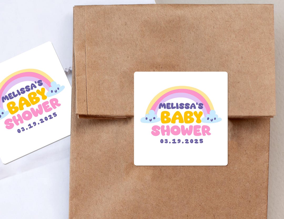 Baby Shower Sticker｜personalized Baby Shower Sticker｜custom Baby Shower ...