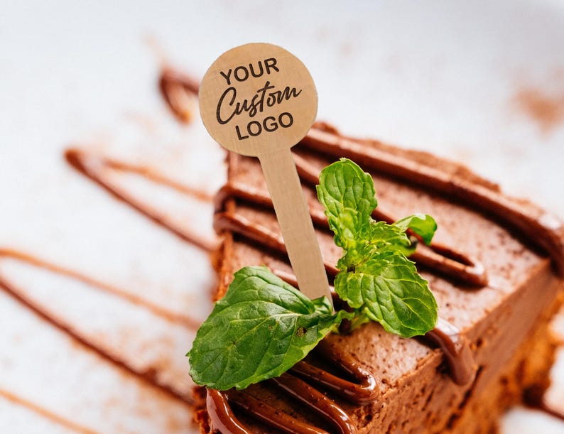 Custom Party Favor Food Markers, Personalized Logo Food Picks, Skewers ...