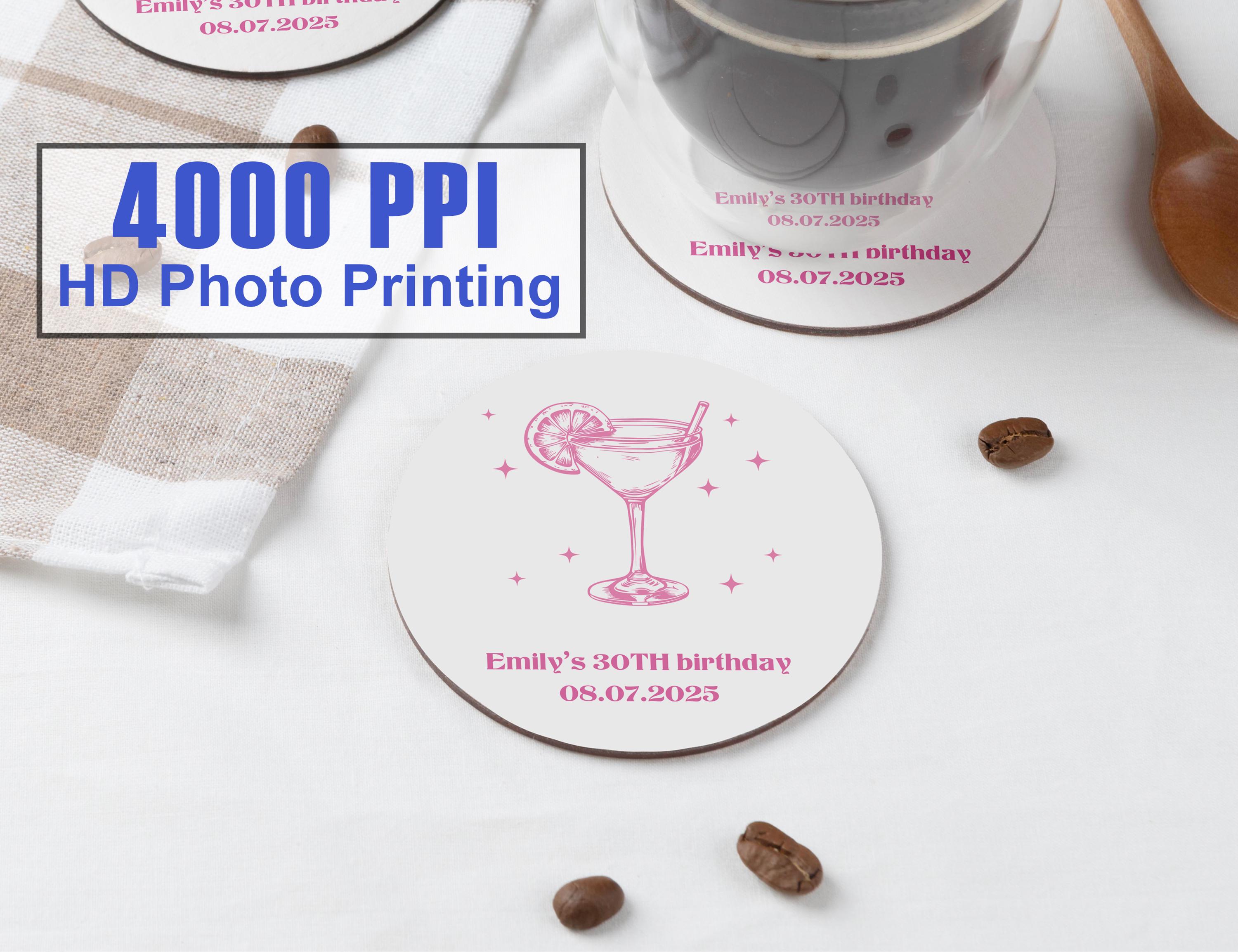 Custom Birthday Coasters/personalized Paper Coaster/30th Birthday ...